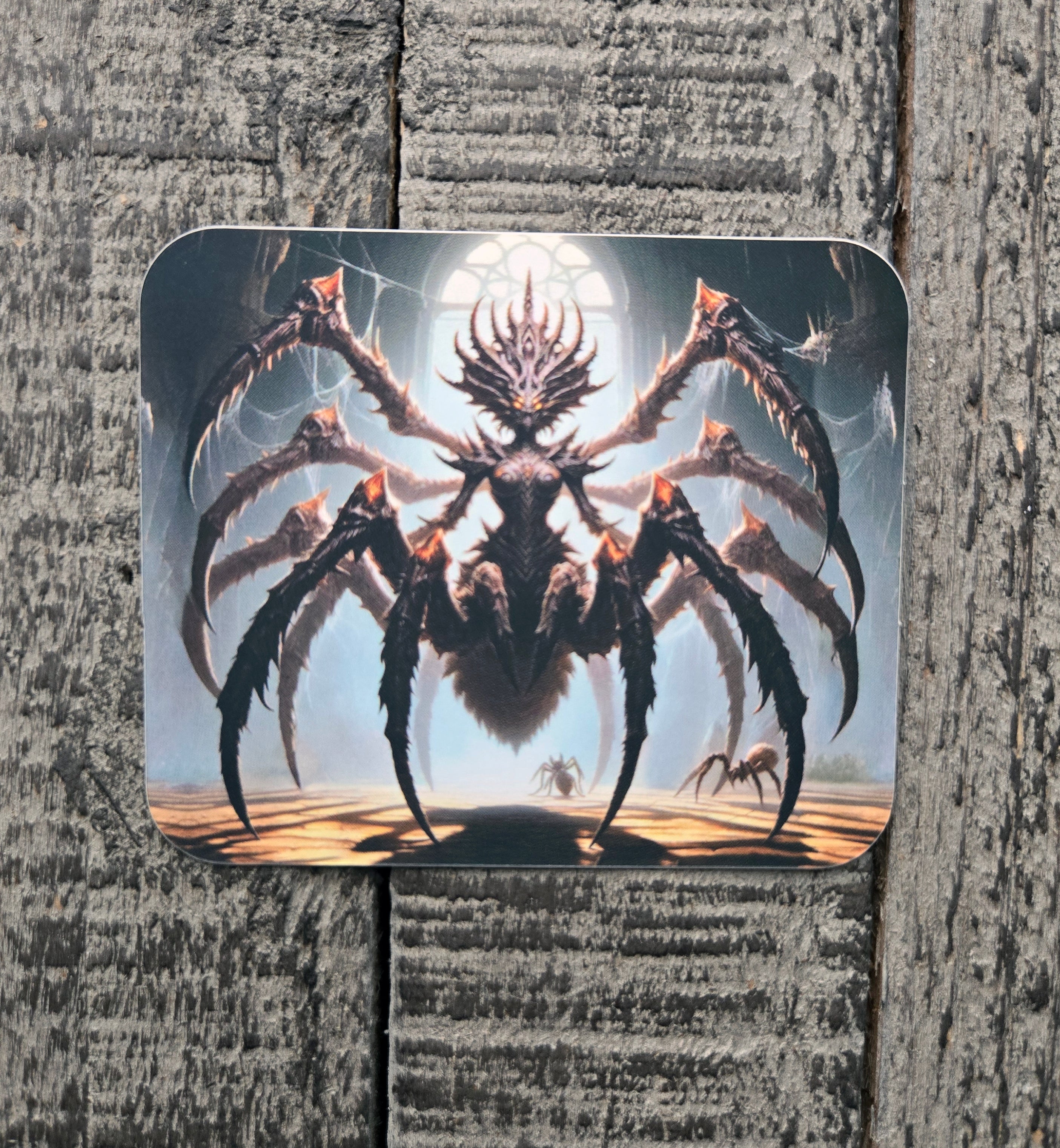 Dark Fantasy Spider Vinyl Sticker - Arachnid Deity Decal – NomadBrain